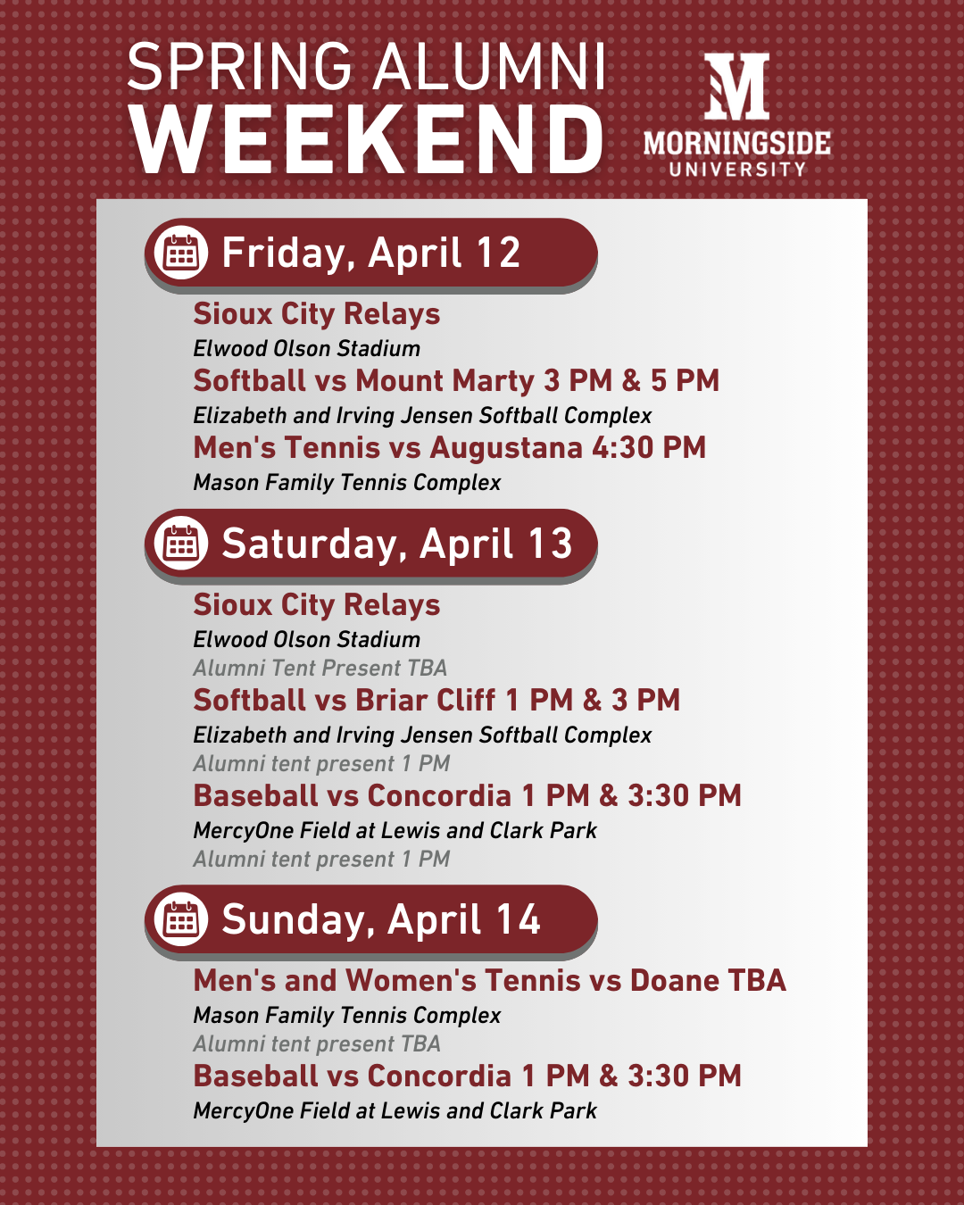 Spring Alumni Weekend | Morningside University